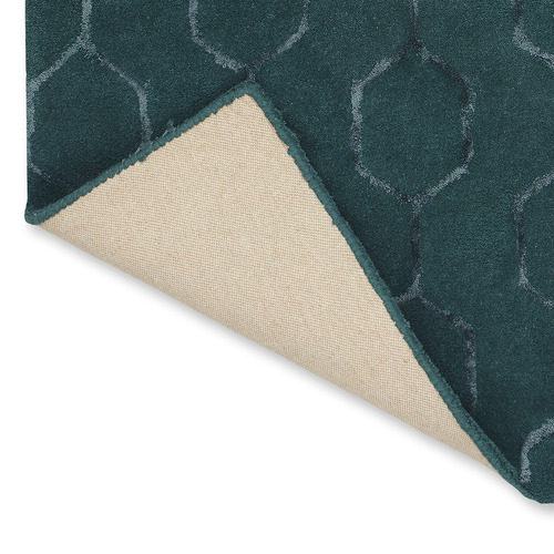 Teal Gio Hand-Tufted Wool-Blend Rug | Temple & Webster