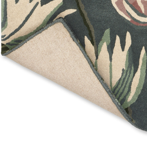 Midnight Pond Water Lily Hand-Tufted Wool Rug | Temple & Webster