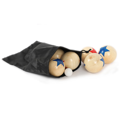 JenjoGames Kids' Red & Blue Deluxe Wooden Bocce Balls Set | Temple ...