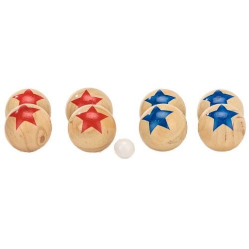 JenjoGames Kids' Red & Blue Deluxe Wooden Bocce Balls Set | Temple ...