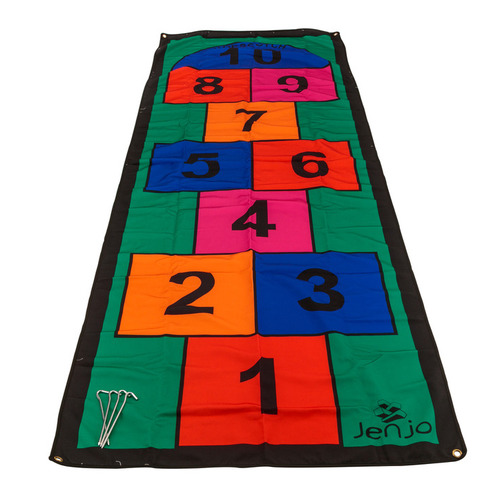 JenjoGames Kids' Multi-Coloured Hopscotch Mat with Pegs | Temple & Webster