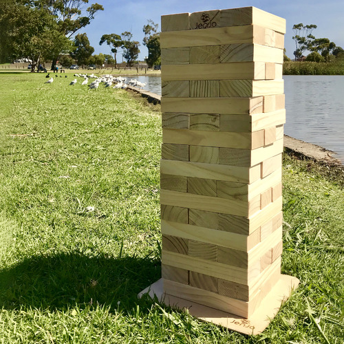 JenjoGames 54 Piece 63cm Giant Outdoor Wooden Blocks Set & Reviews ...