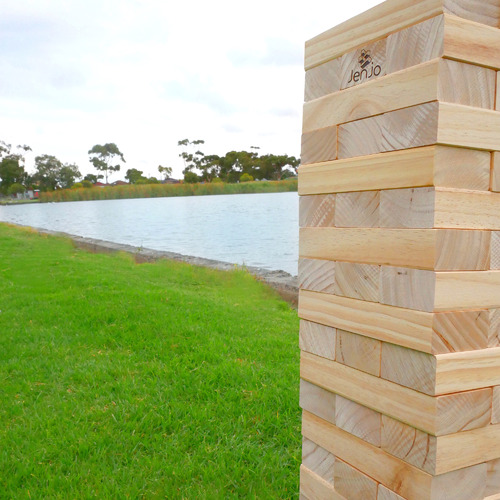 JenjoGames 54 Piece 63cm Giant Outdoor Wooden Blocks Set & Reviews ...