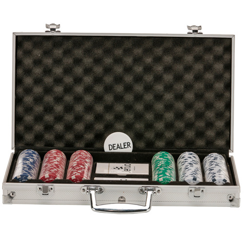 JenjoGames Silver Poker Game Set | Temple & Webster