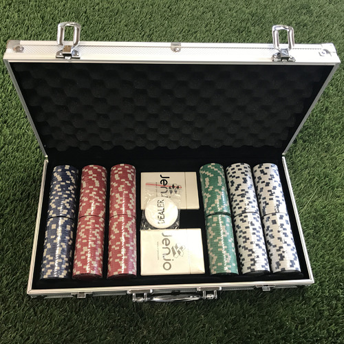 JenjoGames Silver Poker Game Set | Temple & Webster
