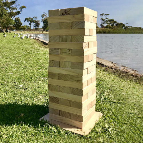 JenjoGames 54 Piece 63cm Giant Outdoor Wooden Blocks Set & Reviews ...