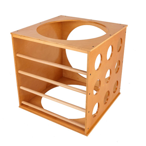 JenjoGames Kids' Natural Wooden Climbing Cube | Temple & Webster
