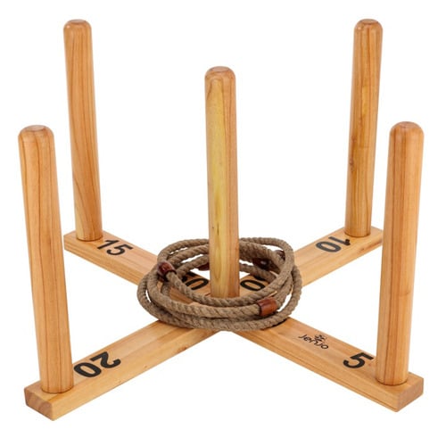 JenjoGames 100cm Wooden Outdoor Quoits Set | Temple & Webster