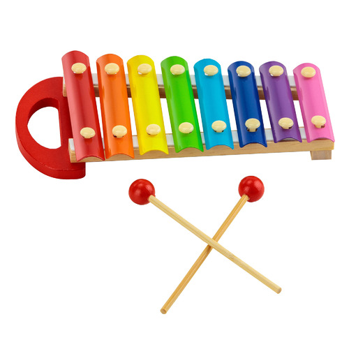 JenjoGames Kids' 3 Piece Wooden Xylophone & Mallets Set | Temple & Webster