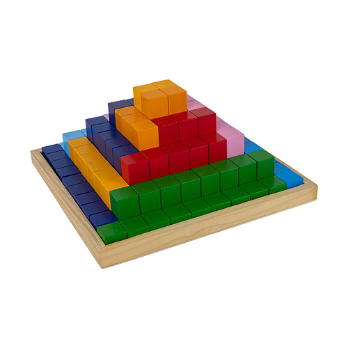 Jenjo Large 100 Piece Block Building Pyramid Outdoor Game Set | Temple ...