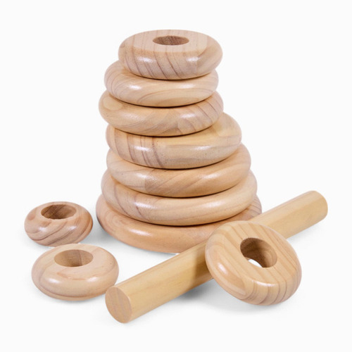 Jenjo Pine Wood Stacking Tower | Temple & Webster