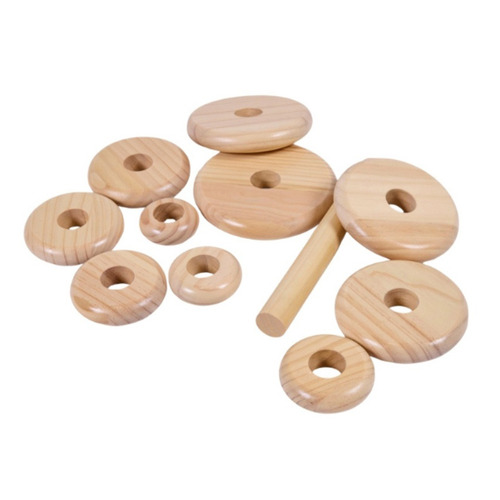 Jenjo Pine Wood Stacking Tower | Temple & Webster