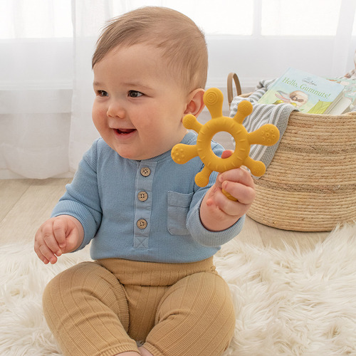 LivingTextiles Playground Splash Silicone Teether | Temple & Webster