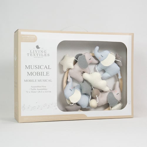 Living Textiles Elephant Playtime Musical Mobile | Temple & Webster