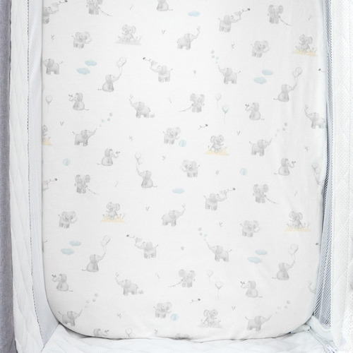Living Textiles 2 Piece Goosey Goosey Organic Cotton Bassinet Fitted ...