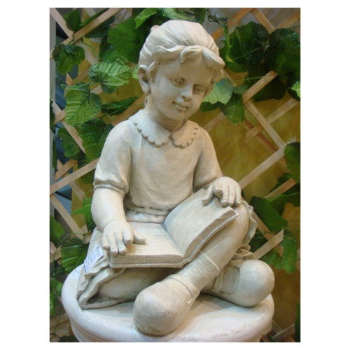 Girl Reading Fibrestone Statue | Temple & Webster