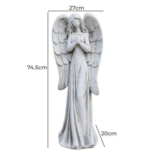 Seraph Praying Angel Fibrestone Garden Statue | Temple & Webster