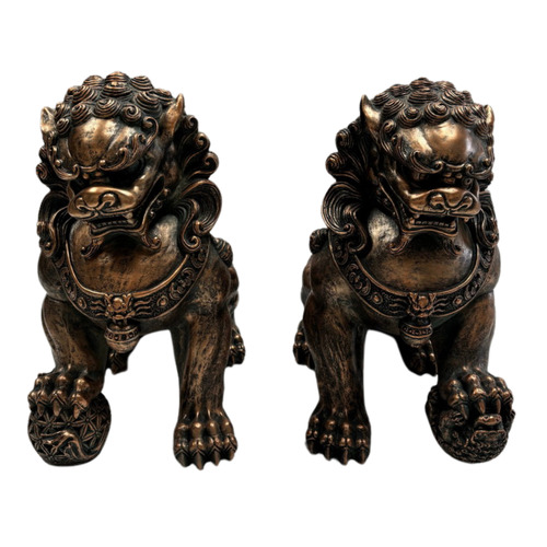 2 Piece Onuma Lion Gargoyle Garden Statue Set | Temple & Webster