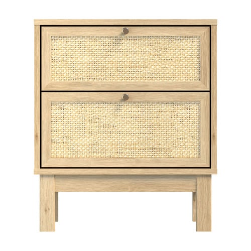 Cape Furniture Dakila 2 Drawer Rattan Bedside Table | Temple & Webster