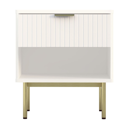 Cape Furniture Lilah 1 Drawer Ribbed Bedside Table | Temple & Webster