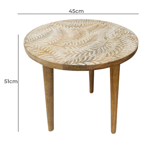 Artisan&Co Ardor Mango Wood Side Table | Temple & Webster