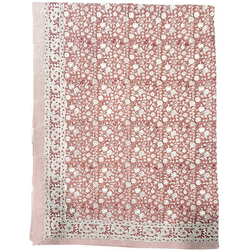 Artisan&Co Pink Mughal Cotton Tablecloth | Temple & Webster