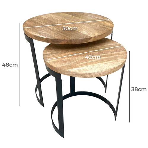 Artisan&Co 2 Piece Kiarra Nesting Side Table Set | Temple & Webster