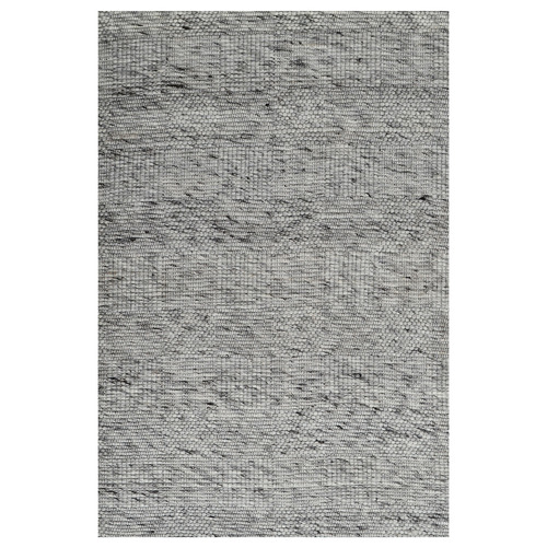 ArtisanDecor Ash Grey Blocks Hand-Woven Wool Rug | Temple & Webster