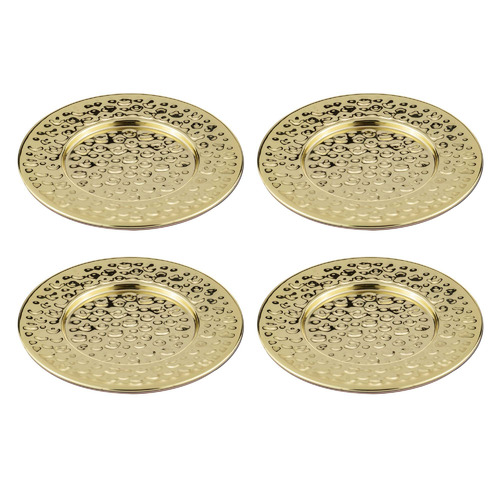 Tempa Gold Spencer Hammered Coasters | Temple & Webster