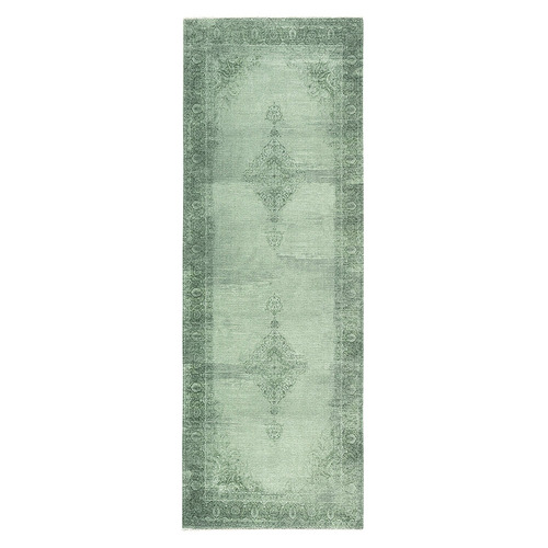 Halo Rugs Moss Green Howell Power-Loomed Runner | Temple & Webster