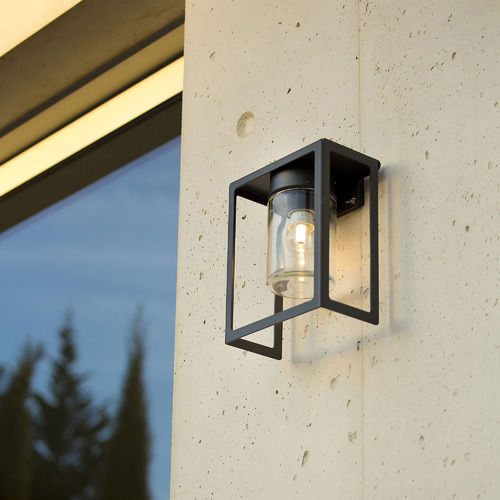 Hugy Aluminium Outdoor Wall Light | Temple & Webster