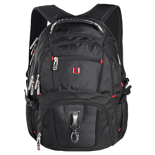 Swisswin 50cm Black Swiss Travel Backpack | Temple & Webster