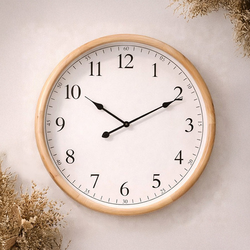 K'sHomewares&Decor 65cm Maria Pine Wood Wall Clock | Temple & Webster