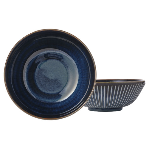 Blue Sendan Midnight 21.5cm Japanese Porcelain Noodle Bowls | Temple ...