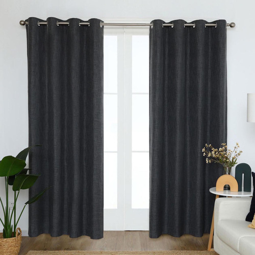 BAHA Marlo Blockout Eyelet Single Panel Curtain | Temple & Webster