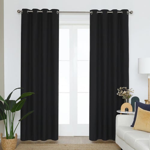 BAHA Juno Blockout Eyelet Single Panel Curtain | Temple & Webster
