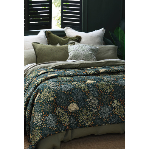 Limetta Cotton & Linen King/Super King Coverlet | Temple & Webster