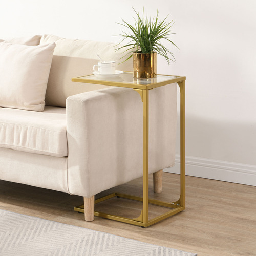 EvieHome Midas Tempered Glass Side Tables | Temple & Webster