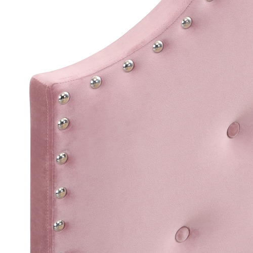 EvieHome Vera Button Tufted Velvet Bed Frame | Temple & Webster