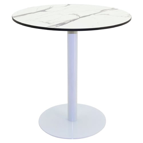 Gloss White Aldis Round Outdoor Dining Table | Temple & Webster