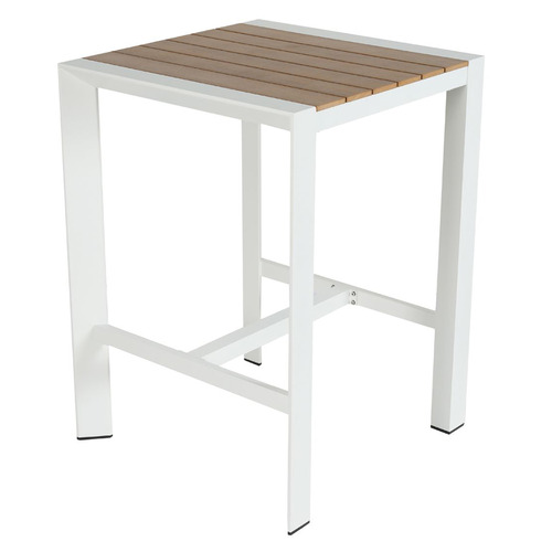 Damien Square Aluminium Outdoor Bar Table | Temple & Webster