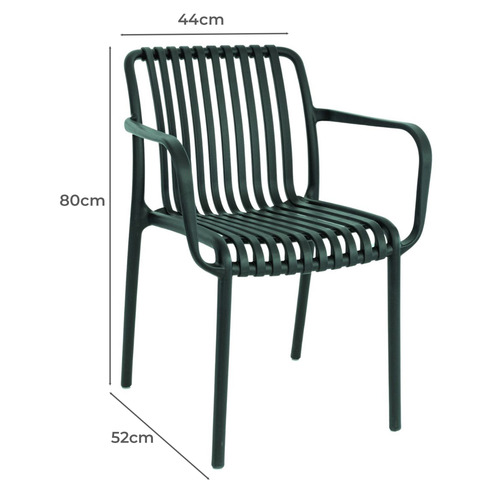 BistroFive Gracia Outdoor Dining Chairs with Arms | Temple & Webster