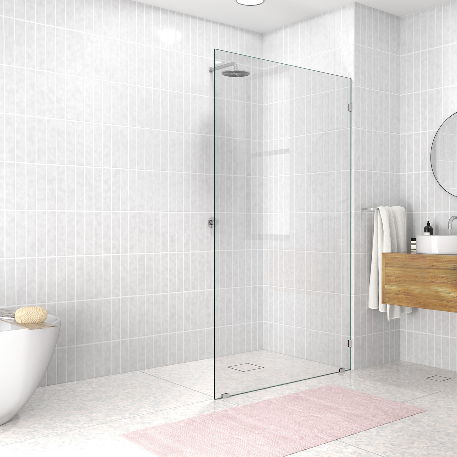 PrincipleArc Ivy Glass Shower Screen | Temple & Webster