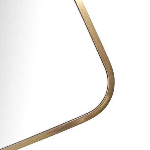 PrincipleArc Satin Brass Radius Corner Stainless Steel Wall Mirror ...