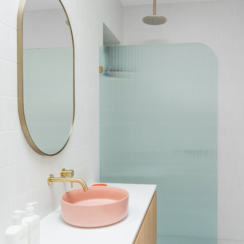 PrincipleArc Dallas 1100 x 2000mm Frameless Fluted Glass Shower Screen ...