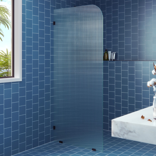 PrincipleArc Dallas 1100 x 2000mm Frameless Fluted Glass Shower Screen ...