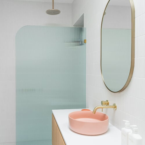 PrincipleArc Dallas 1100 x 2000mm Frameless Fluted Glass Shower Screen ...