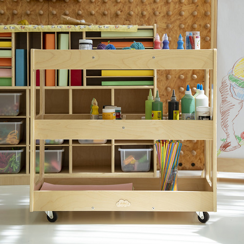 ZenHome Jooyes Kids' 3 Tier Art Craft Trolley | Temple & Webster