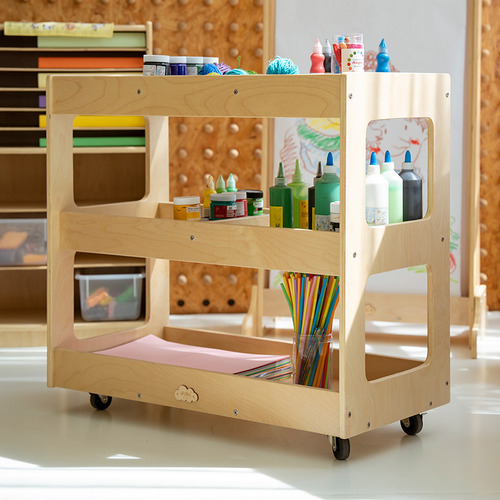 ZenHome Jooyes Kids' 3 Tier Art Craft Trolley | Temple & Webster