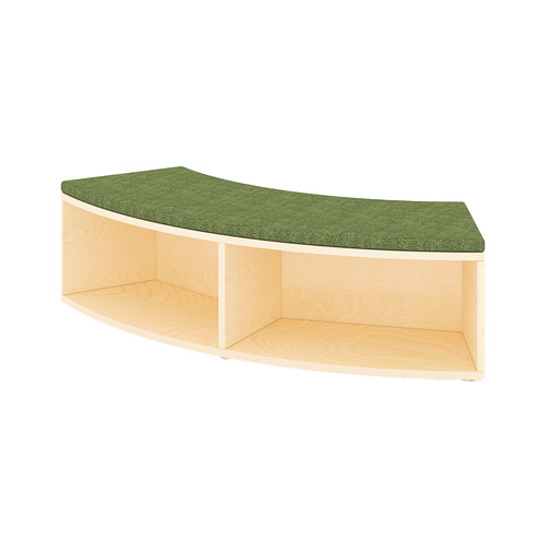 Kids' Clara 2 Shelf Concave Bookcase with Bench | Temple & Webster